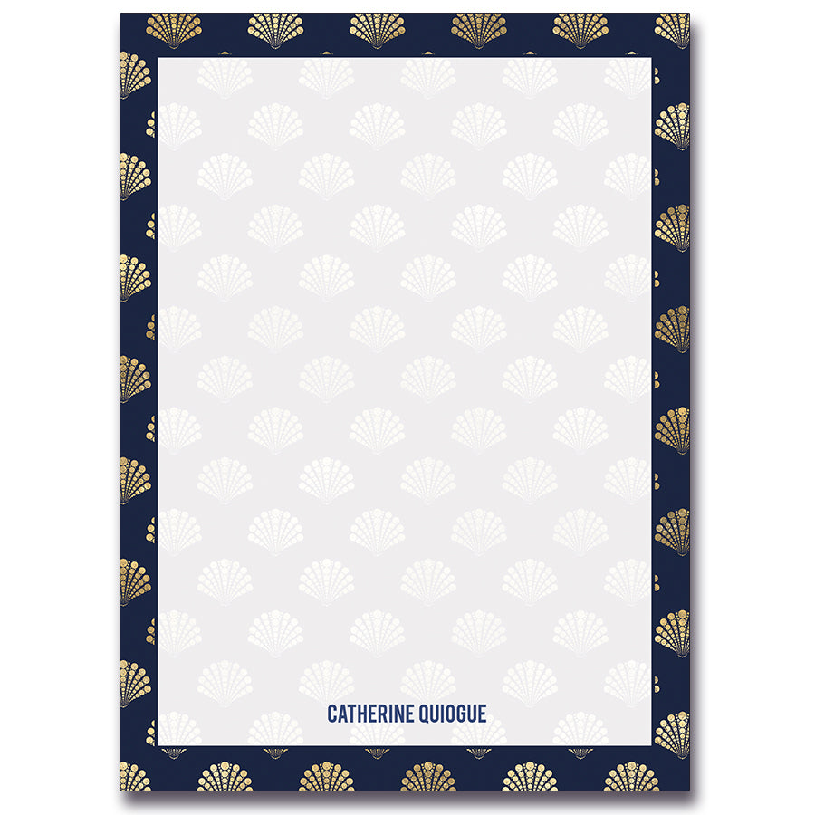Blue & Gold Shells – CQ Prints